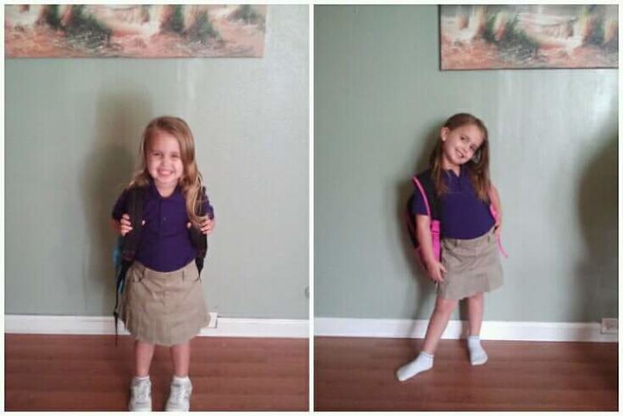 19 Photos Of Kids Before And After Their First Day Of School ...