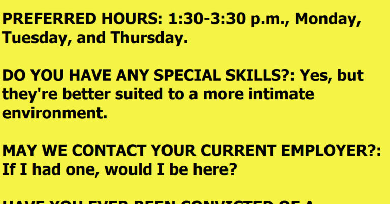 Man Fills Out A Job Application In The Funniest Way Possible ...