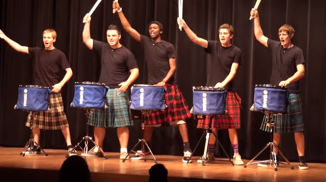 High School Scottish Drummers Takes It To Next Level During Talent Show ...