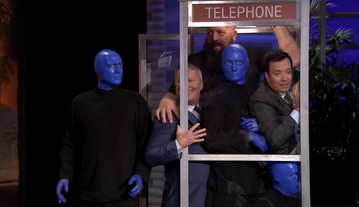 Jimmy Fallon Faces Off With ‘The Rock’ In A Hilarious Phone Booth ...