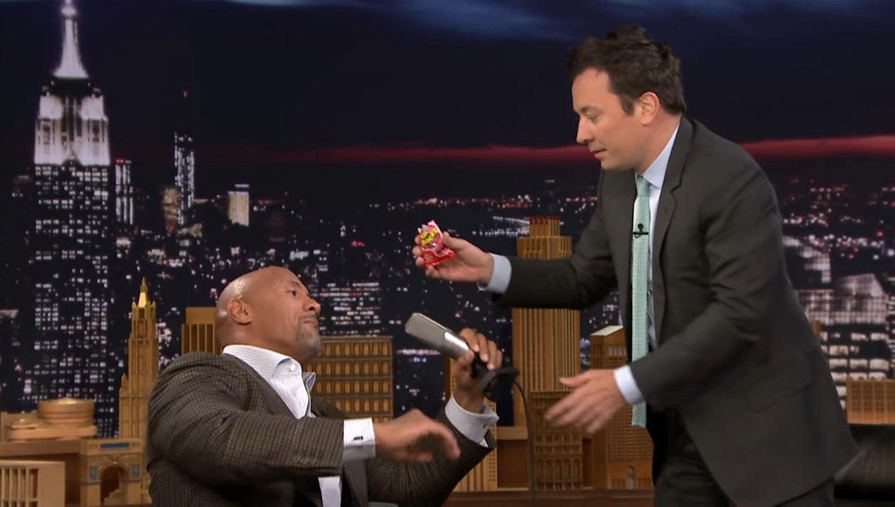 Jimmy Fallon Gets ‘The Rock’ To Eat Candy For The First Time In Over 20 ...