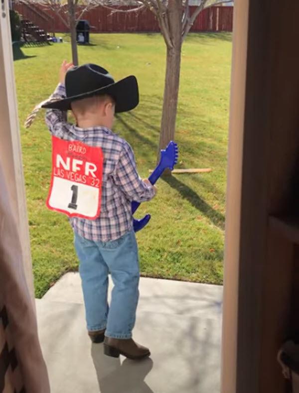 Tiny Cowboy Singing Country Hit to Imaginary Audience Captured on Video ...
