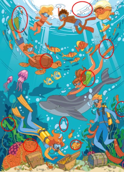 Busy Underwater Image Has 10 Hidden Objects, Can You Find Them All ...