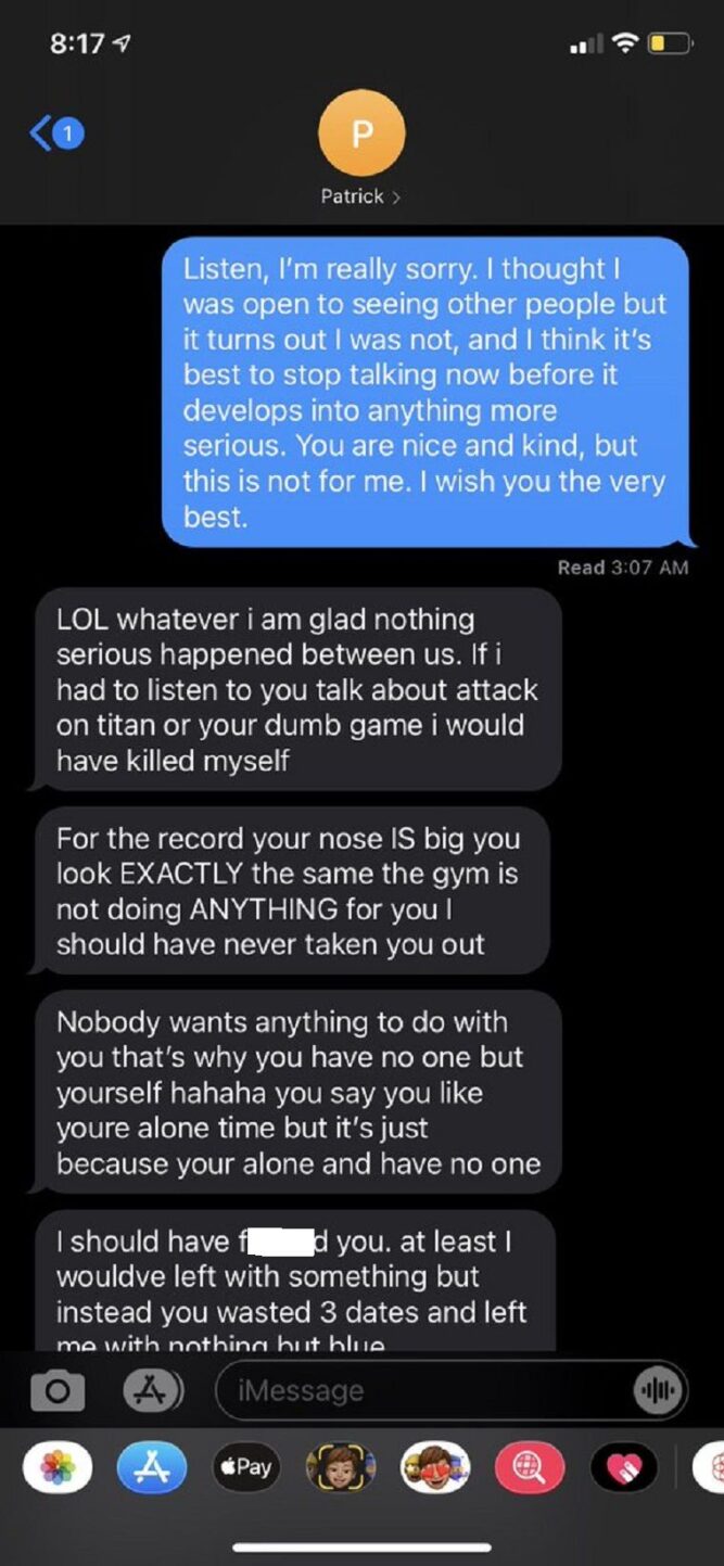 Woman Says No And Gets A Toxic Masculinity Barrage Of Hateful Text ...